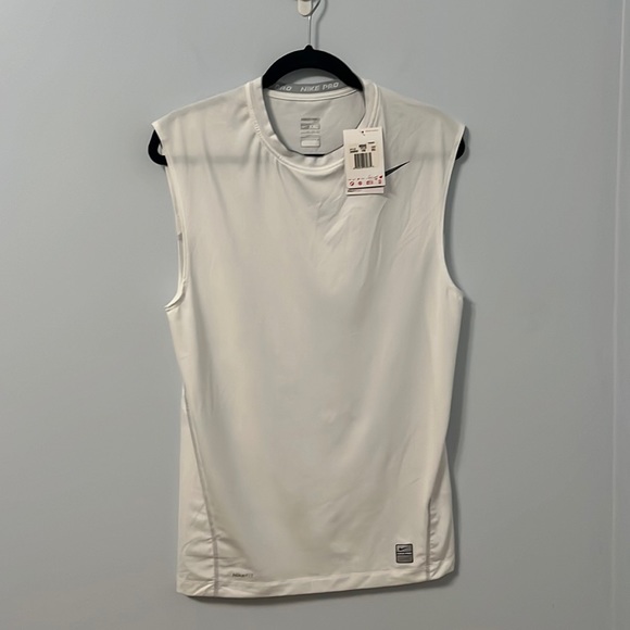 Nike | Shirts | Nike Pro Fit Dry Sleeveless Mens White Shirt Nwt | Poshmark